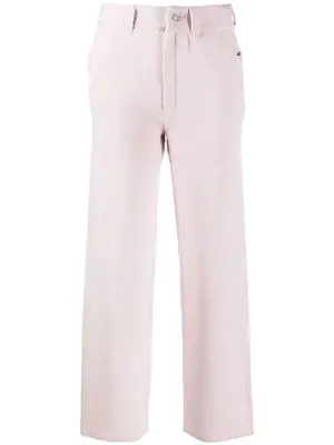 BARRIE High-rise Straight-leg Trousers - Pink