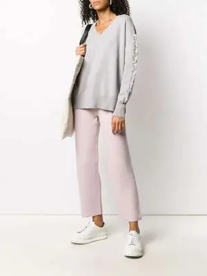 BARRIE High-rise Straight-leg Trousers - Pink