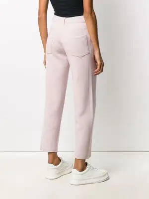 BARRIE High-rise Straight-leg Trousers - Pink
