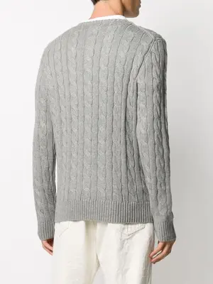 Polo Ralph Lauren Cable Knit Knitted Sweatshirt - Grey