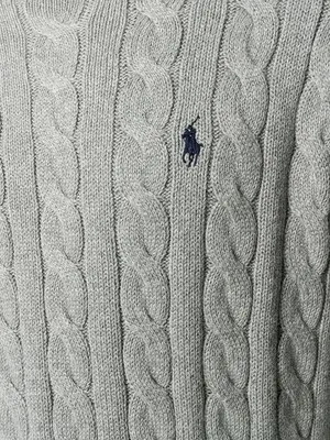 Polo Ralph Lauren Cable Knit Knitted Sweatshirt - Grey