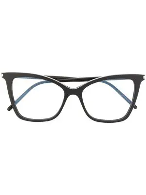Saint Laurent Sl 386 Cat-eye Frame Glasses - Black
