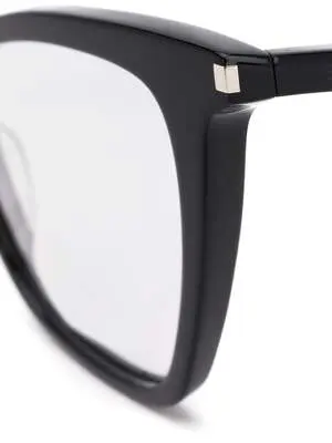 Saint Laurent Sl 386 Cat-eye Frame Glasses - Black