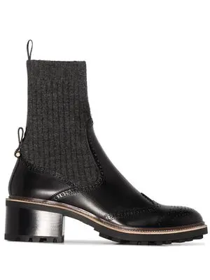Chloé Franne Sock-detail Ankle Boot