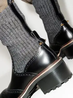 Chloé Franne Sock-detail Ankle Boot