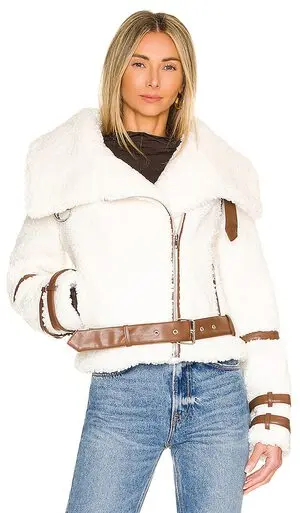 Tularosa Bailey Moto Jacket - Vanilla Bean