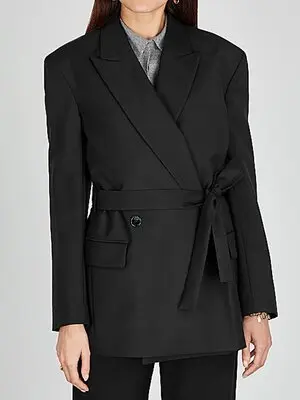 Acne Studios Jamila Belted Wool-blend Blazer