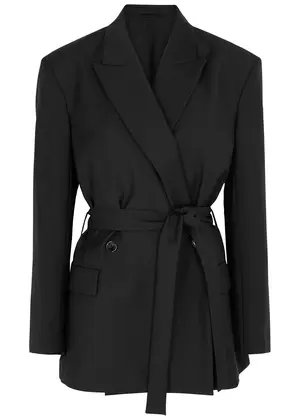 Acne Studios Jamila Belted Wool-blend Blazer