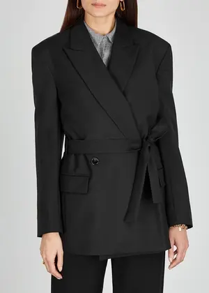 Acne Studios Jamila Belted Wool-blend Blazer