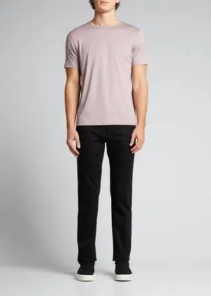 Theory Precise Luxe Cotton Short-sleeve Tee Dusty Orchid