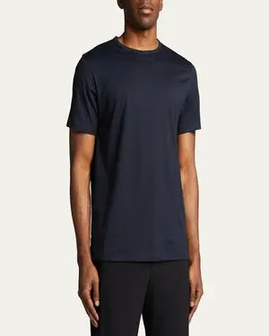 Theory Precise Luxe Cotton Short-sleeve Tee - Eclipse