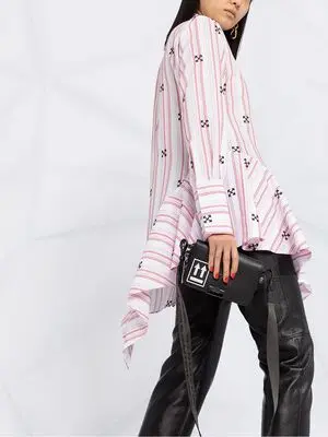Off-White Asymmetric Arrow Shirt Dress