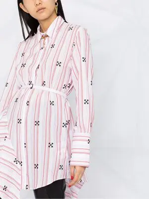 Off-White Asymmetric Arrow Shirt Dress