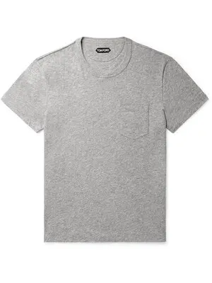 TOM FORD Mélange Cotton-jersey T-shirt