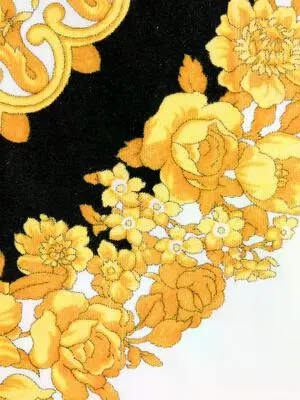 Versace Signature Baroque Print Beach Towel