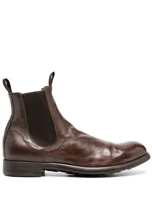 Officine Creative Leather Chelsea Boots - Brown