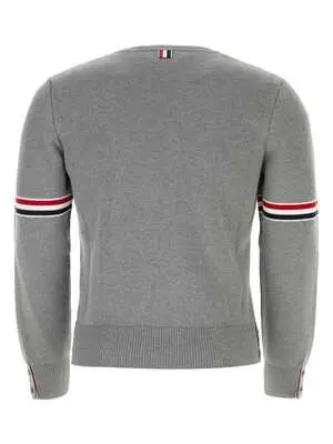 Thom Browne Milano Stitch Rwb Arm Stripe Pullover - Grey