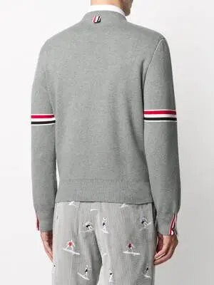 Thom Browne Milano Stitch Rwb Arm Stripe Pullover - Grey