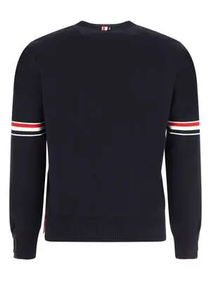 Thom Browne Milano Stitch Crew Neck Jumper - Blue