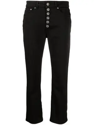 DONDUP Straight-leg Cropped Jeans - Black