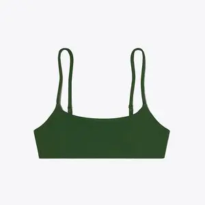 Tory Burch Triangle Bikini Top With Logo Accents
