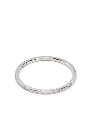 Le Gramme 18kt White Gold Diamond Pavé Ring - Silver