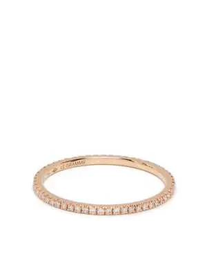 Le Gramme 18kt Gold Diamond Pavé Ring - Red