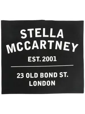 Stella McCartney Logo Print Scarf - Black