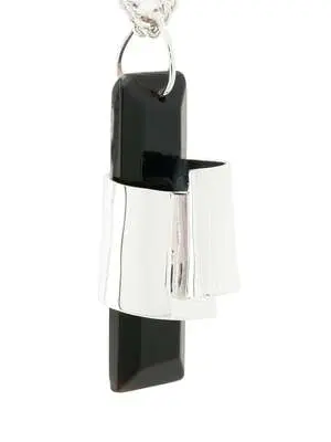 COUP DE COEUR Agate Pendant Necklace - Metallic