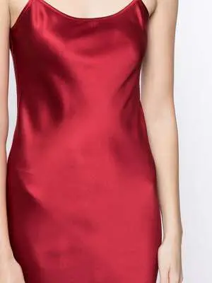Voz Midi Slip Dress - Red