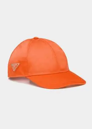 Prada Nylon Baseball Cap F0049 Arancio