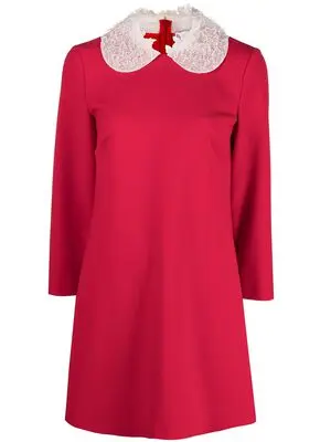 Red Valentino Valentino Peter Pan Collar Mini Dress In Red - 23% Off |  Editorialist