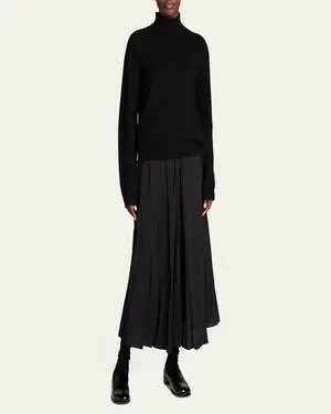 THE ROW Kensington High-neck Cashmere Sweater - Black