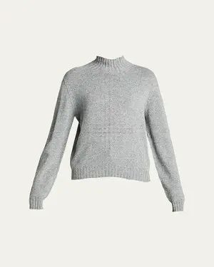 THE ROW Kensington High-neck Cashmere Sweater - Medium Heather Grey