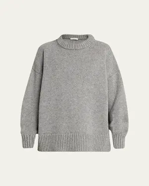 THE ROW Ophelia Wool-cashmere Sweater - Grey Melange