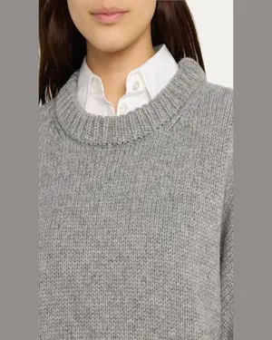 THE ROW Ophelia Wool-cashmere Sweater - Grey Melange