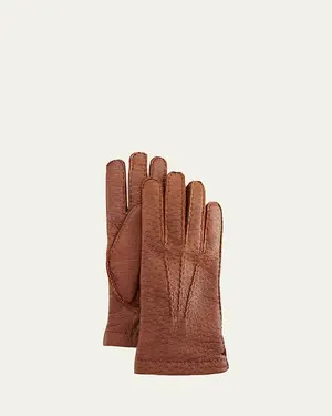 HESTRA Peccary Hand-sewn Leather Gloves - Cork