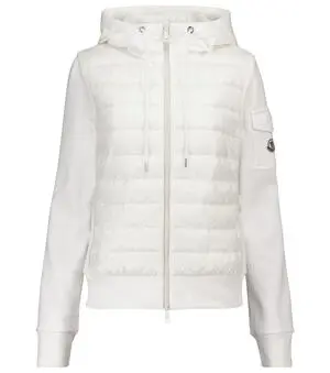 Moncler Down And Cotton Jersey Jacket
