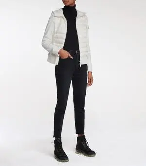 Moncler Down And Cotton Jersey Jacket