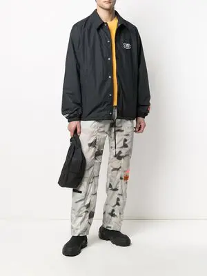 Heron Preston Logo Print Coach Jacket