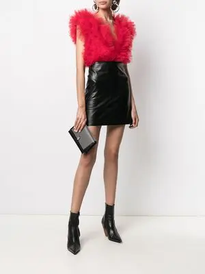MANOKHI High-waisted Leather Skirt