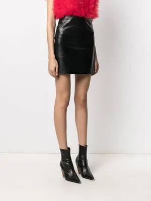 MANOKHI High-waisted Leather Skirt