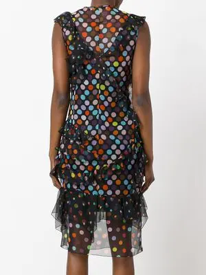 Givenchy Polka-dot Ruffled Midi Dress