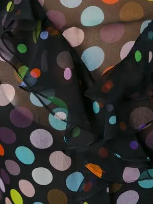 Givenchy Polka-dot Ruffled Midi Dress