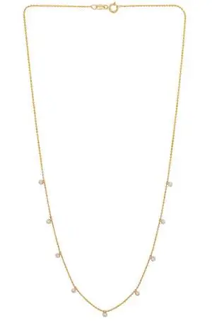 STONE AND STRAND Diamond Bead Chain Necklace - Gold & Diamond