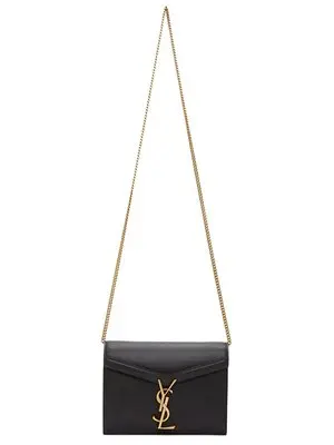 Saint Laurent Cassandra Leather Chain Wallet Bag
