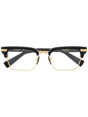 Balmain Legion Ii Rectangle Glasses - Black
