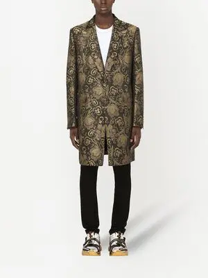 Dolce & Gabbana Floral-jacquard Lamé Coat