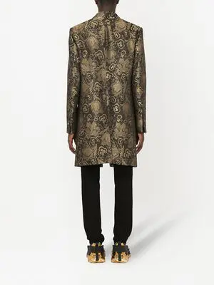 Dolce & Gabbana Floral-jacquard Lamé Coat