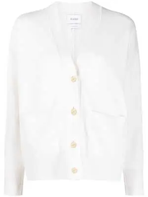 BARRIE Rib-detail Cashmere Cardigan - Neutrals
